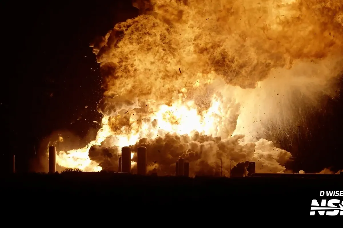 Nueva e impresionante explosión de un cohete Starship de SpaceX durante ...